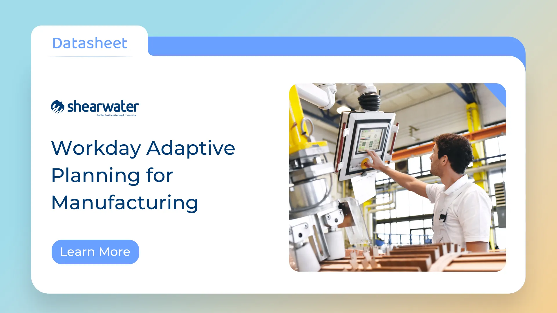 Workday Adaptive Planning for Manufacturing Datasheet - Shearwater Asia